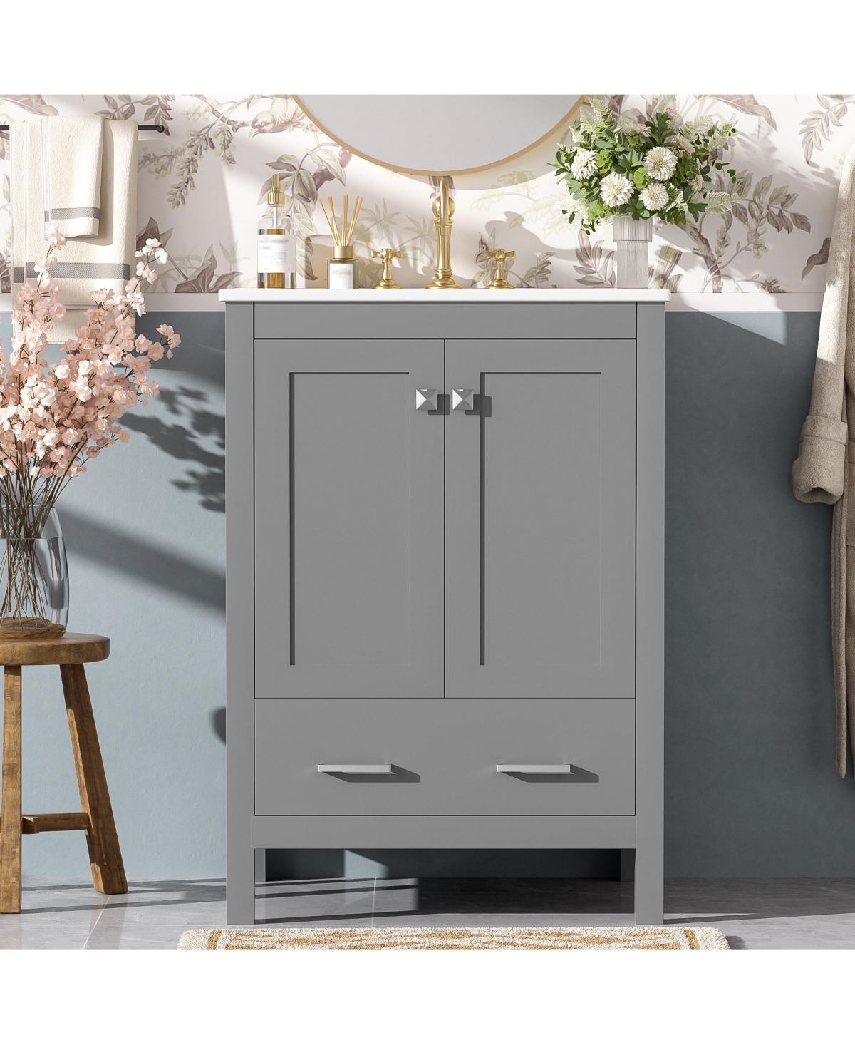 Click here for Cesicia 24 in. Bathroom Vanity with Integrated Und... prices