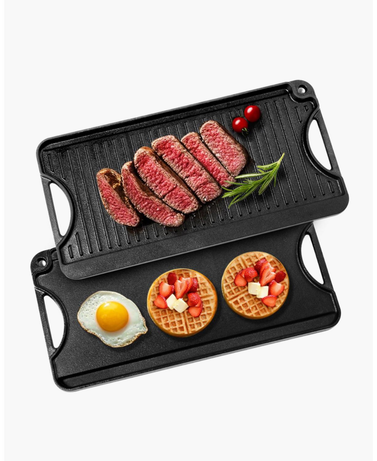 Click here for Ecooso 20 x 10 in Reversible Cast Iron Grill/Gridd... prices