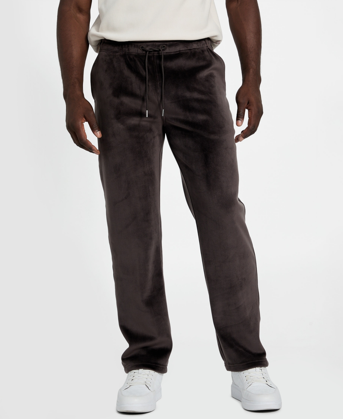 Click here for Guess Mens Bonded Active Sweatpants - Brown prices