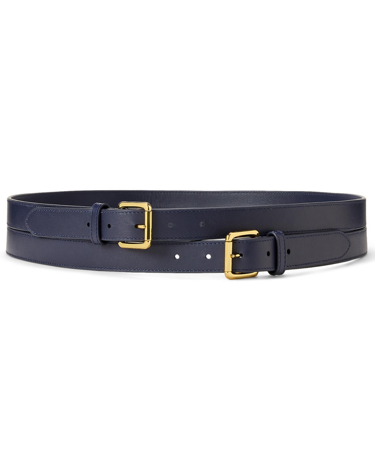 Click here for Lauren Ralph Lauren Double-Buckle Stacked Wide Bel... prices