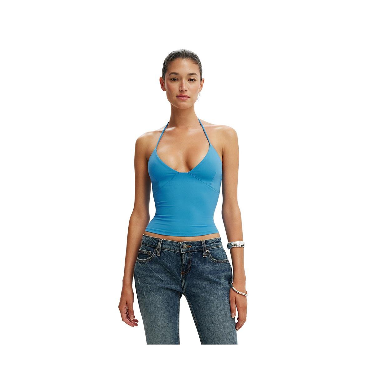 Click here for Cotton On Womens Hold Me Halter - Lapis lazuli prices