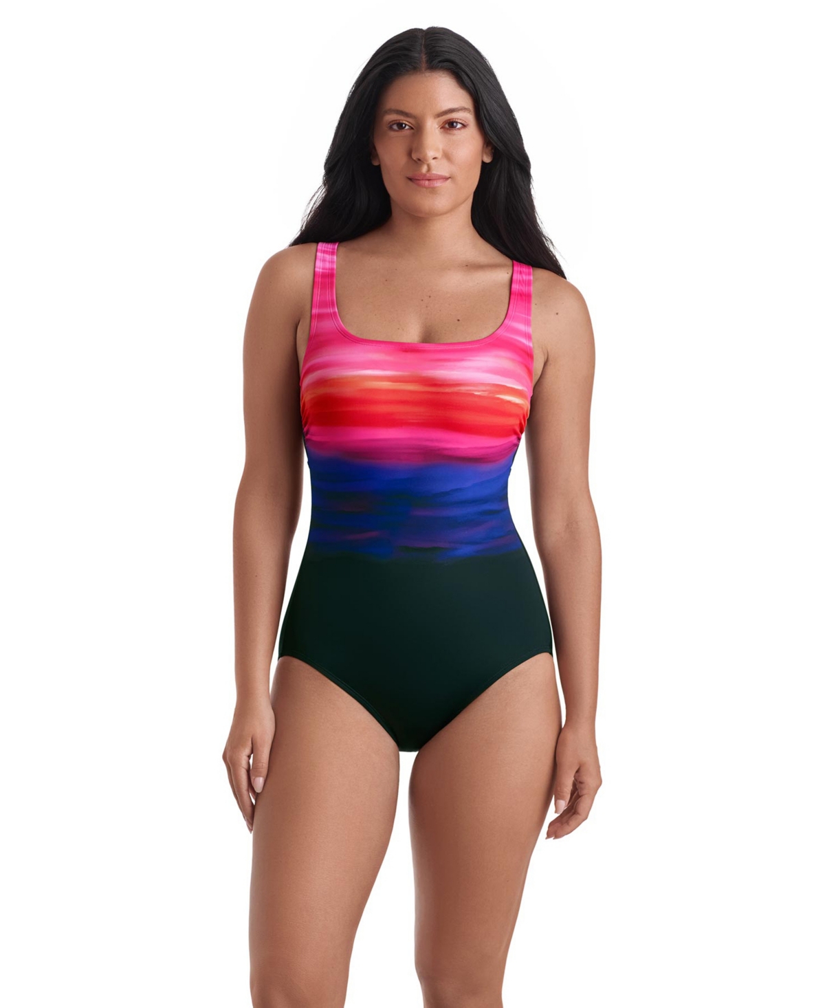 Click here for ShapeSolver Womens Scoop Neck One-Piece Swimsuit -... prices