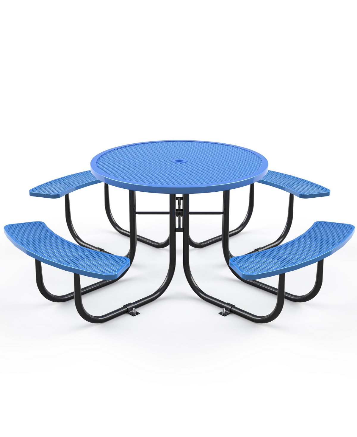 Click here for Flynama Round Outdoor Steel Picnic Table 46 with u... prices