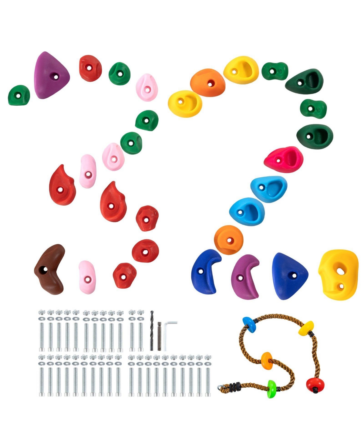 Click here for Mecale 32 Rock Climbing Holds Set  Multi-Size  Rop... prices