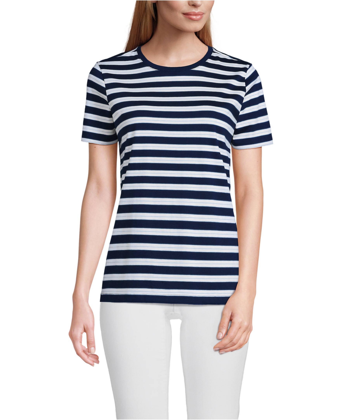 Click here for Lands End Womens Relaxed Supima Cotton Crew Neck T... prices