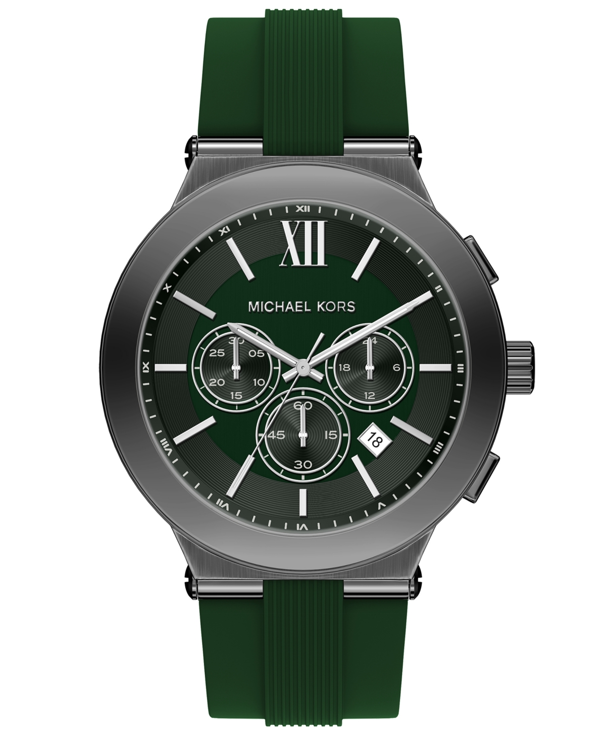 Click here for Michael Kors Mens Billie Chronograph Green Silicon... prices