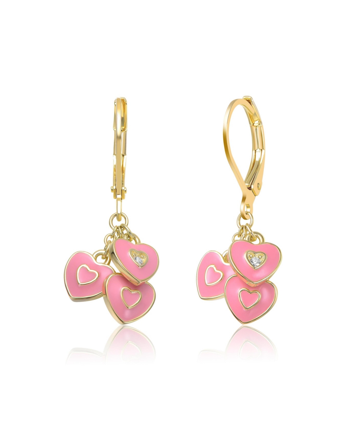 Click here for GiGiGirl 14k Yellow Gold Plated Dangling Heart Ena... prices