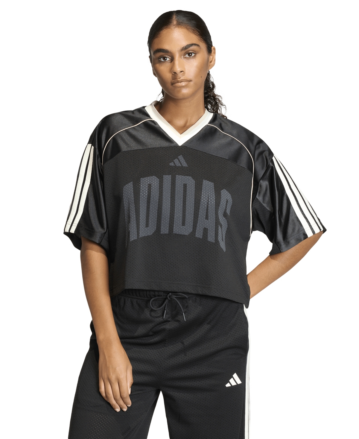 Click here for adidas Womens Stadium Mesh Sportswear T-Shirt - Bl... prices