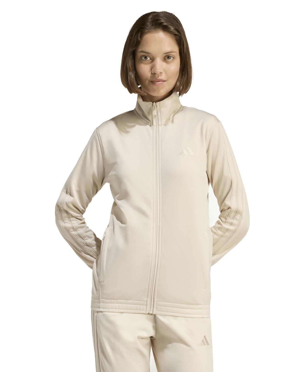 Click here for adidas Womens Tricot 3-Stripes Track Jacket - Beig... prices