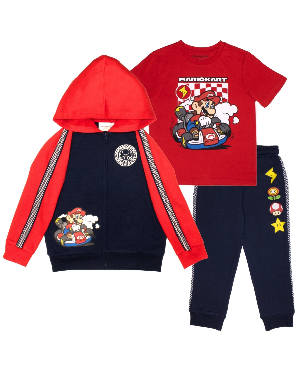 Click here for Mario Kart Boys Graphic Zip-Up Hoodie  T-Shirt and... prices