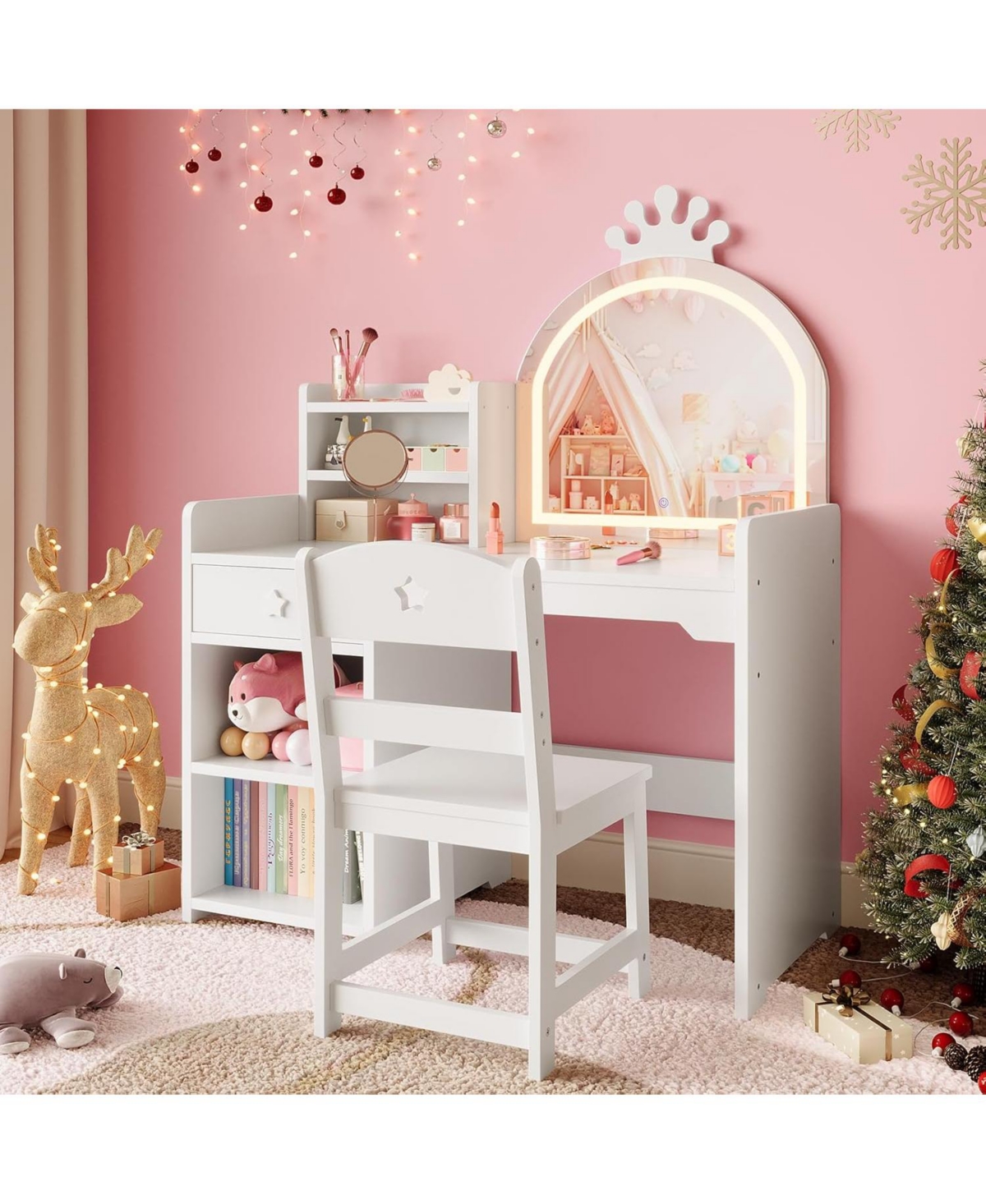 Click here for Gaomon Kids Vanity Lighted Mirror - 2 in 1 Princes... prices