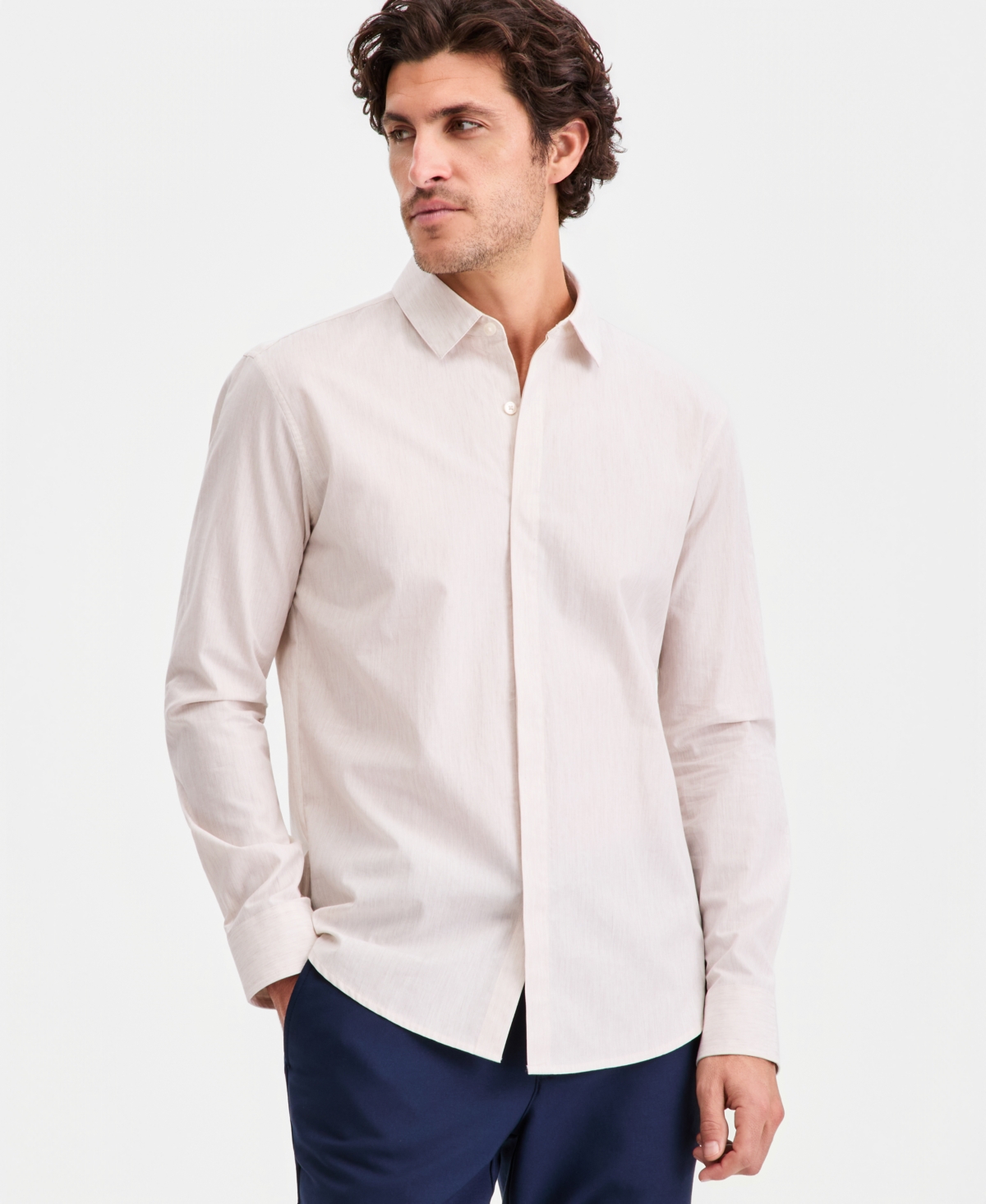 Click here for Aflani Mens Luke Cotton Long-Sleeve Button Shirt... prices