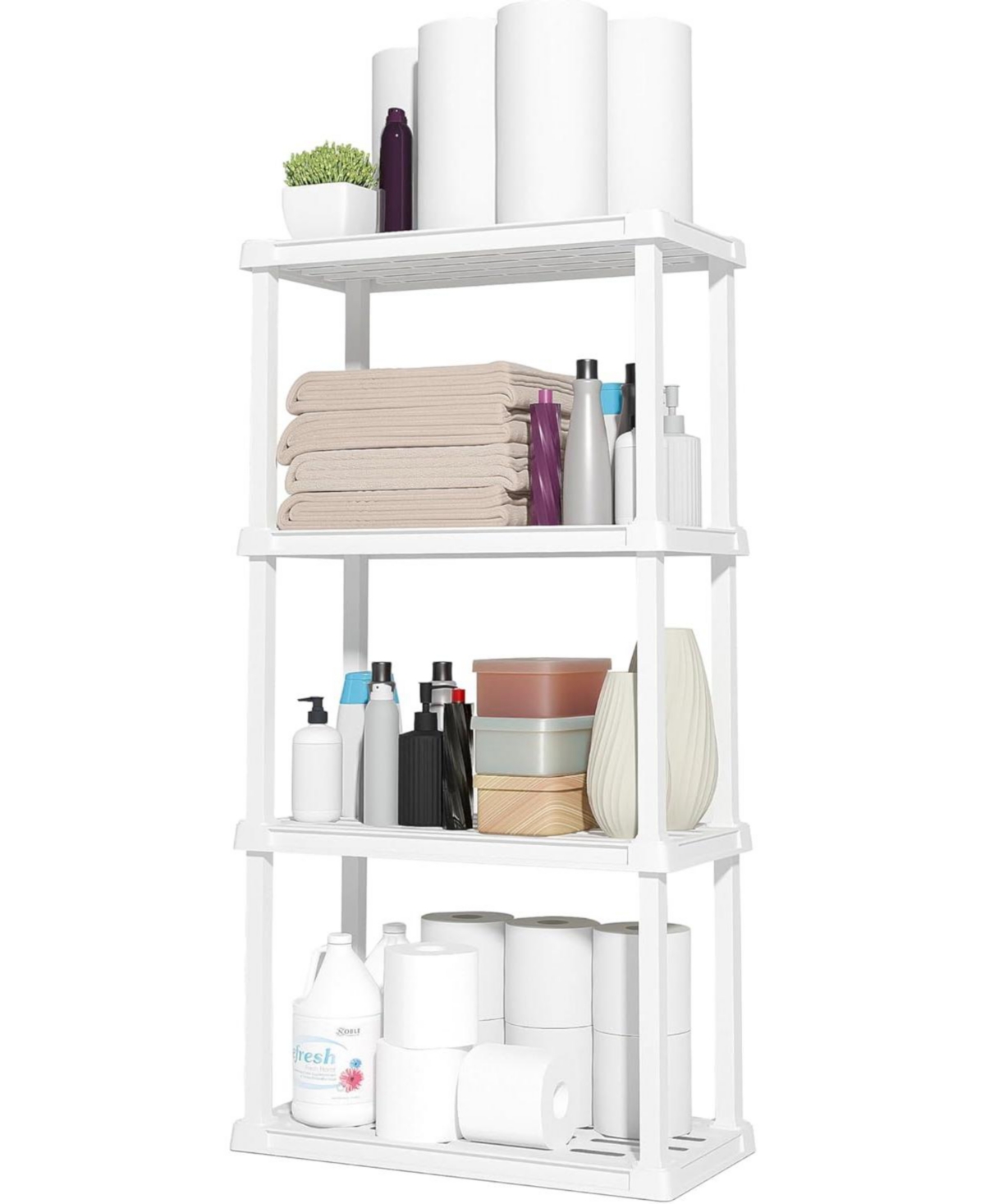 Click here for Iris Usa 4-Tier Light Duty Plastic Shelf 200lb Cap... prices