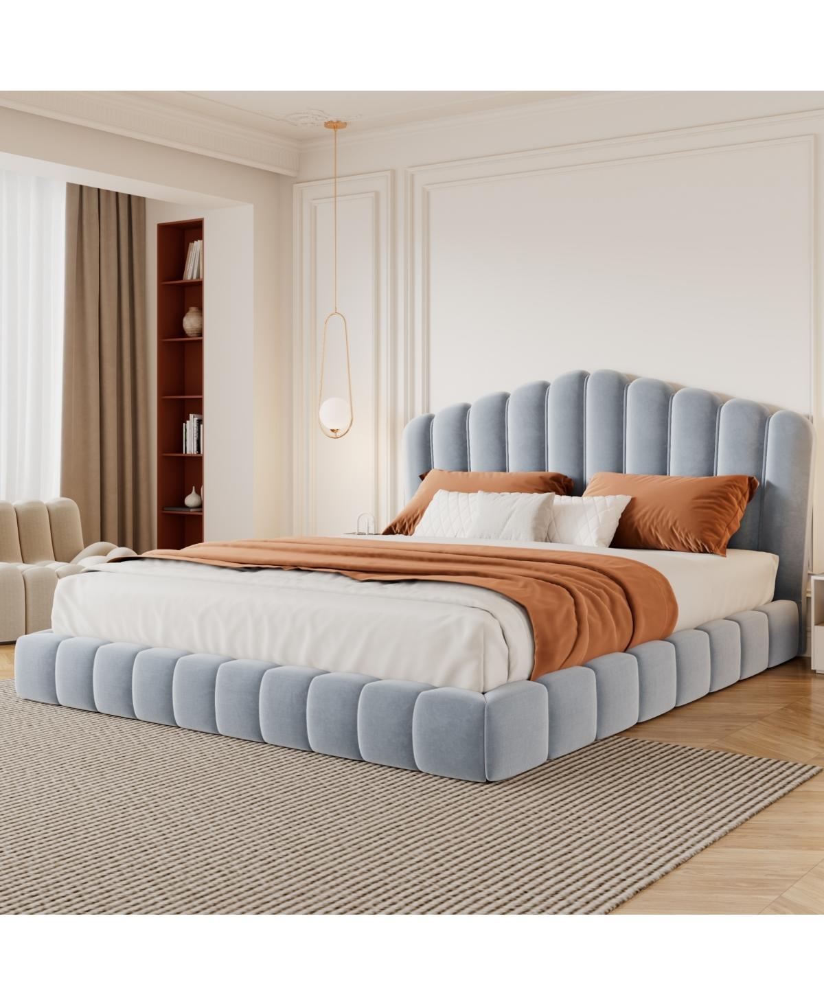 Click here for Streamdale Furniture Bed Frame with Shell-Shaped H... prices