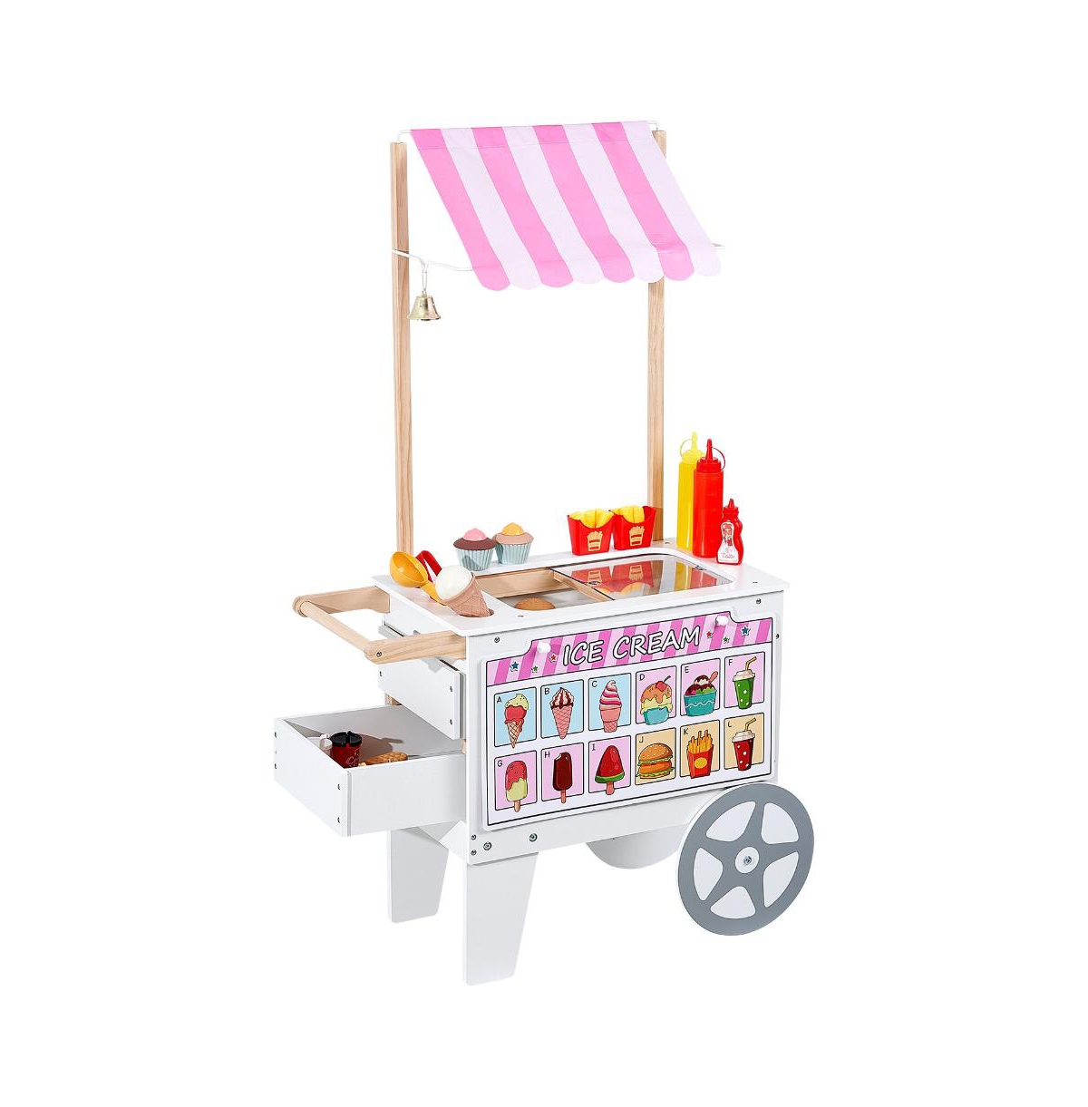 Click here for Slickblue Kids Ice Cream Cart Playset with 20+ Acc... prices