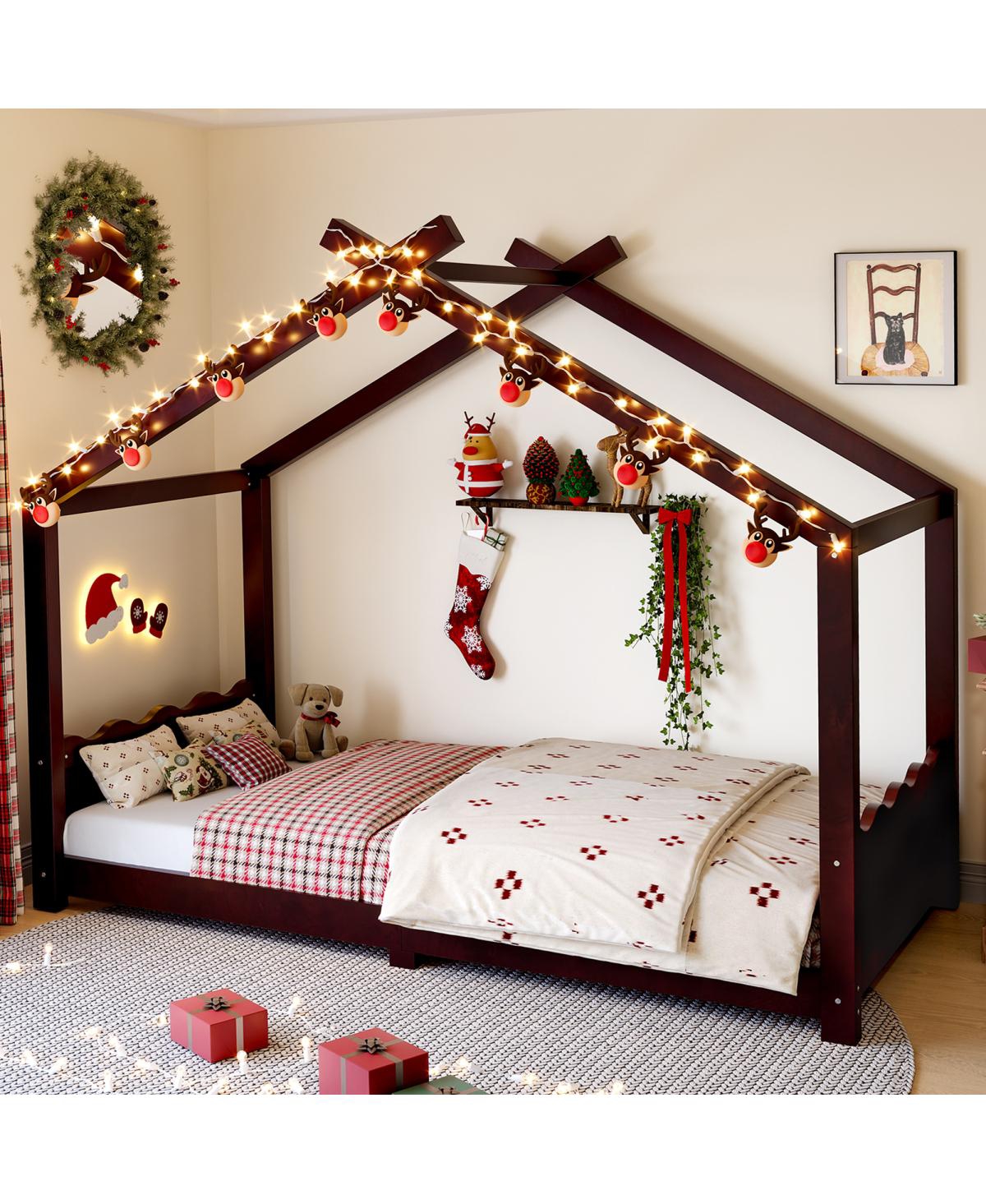 Click here for Streamdale Furniture Twin House Floor Bed with Sla... prices