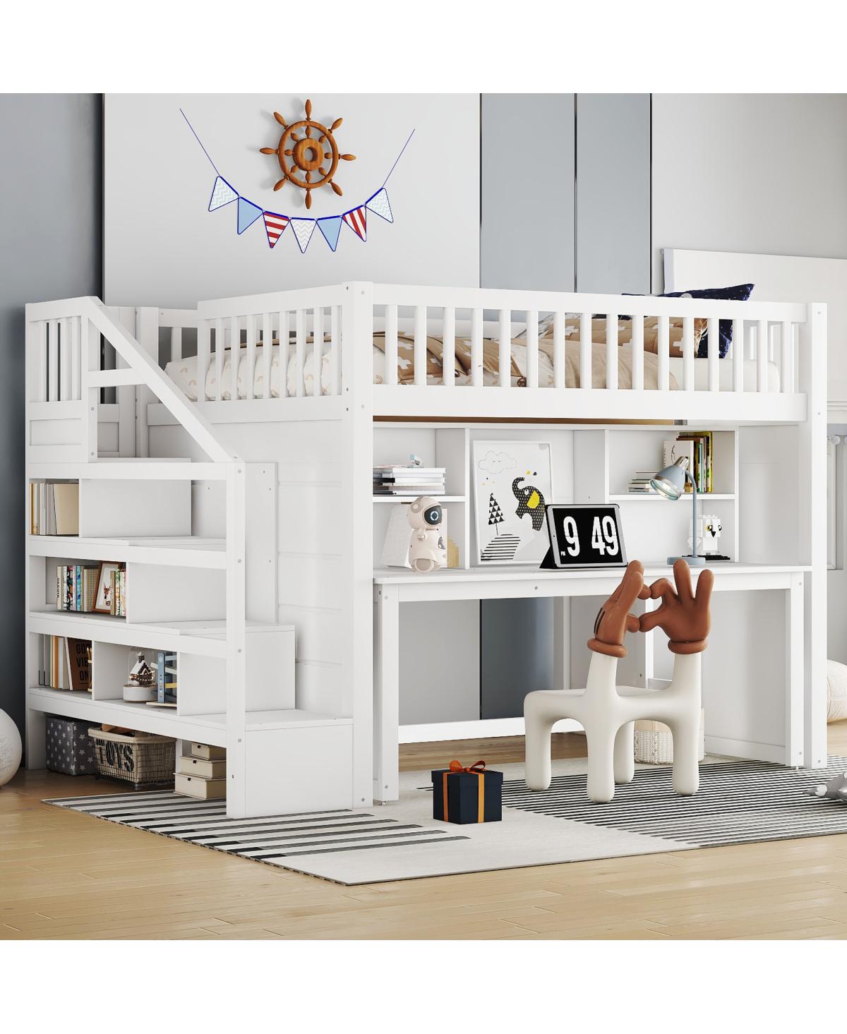 Click here for Streamdale Furniture Full Size Loft Bed with Desk... prices