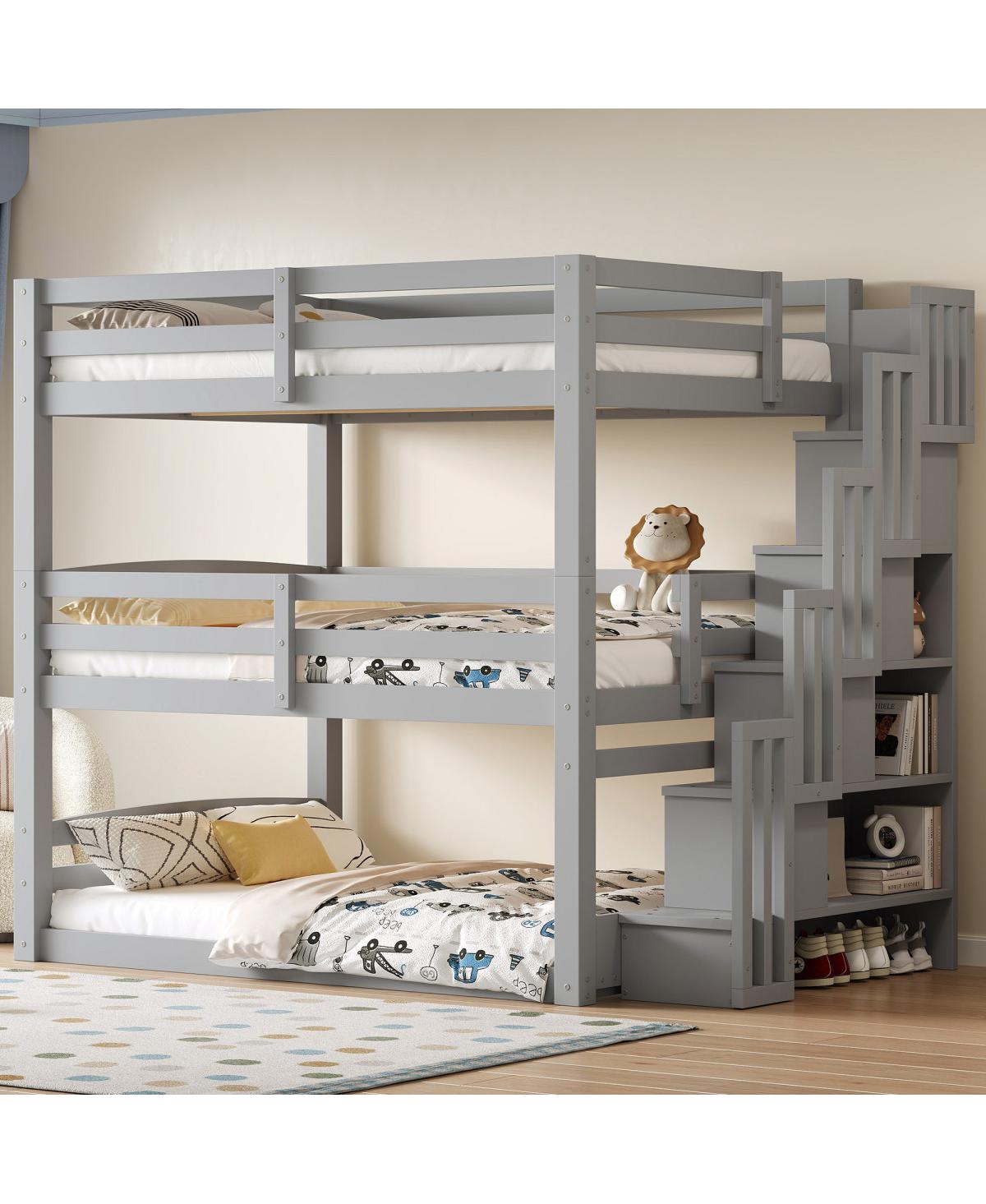 Click here for Streamdale Furniture Full Size Triple Bunk Bed wit... prices