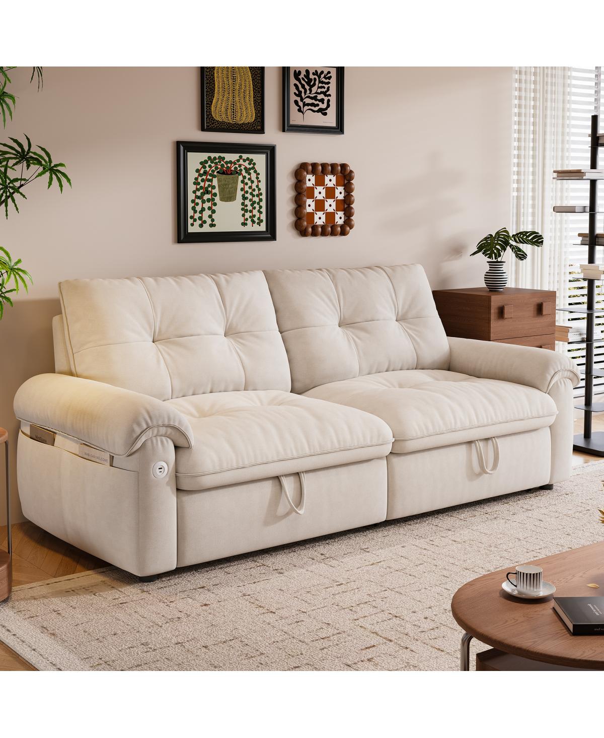 Click here for Streamdale Furniture Convertible Sofa Bed - Velvet... prices