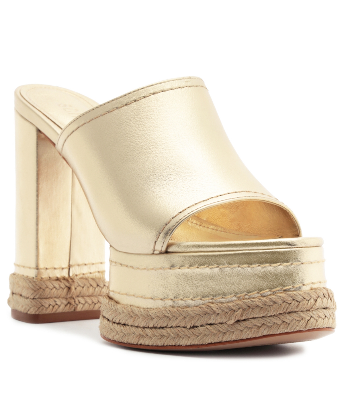 Click here for Schutz Womens Darah Rope Slip-On Sandals - Platina prices