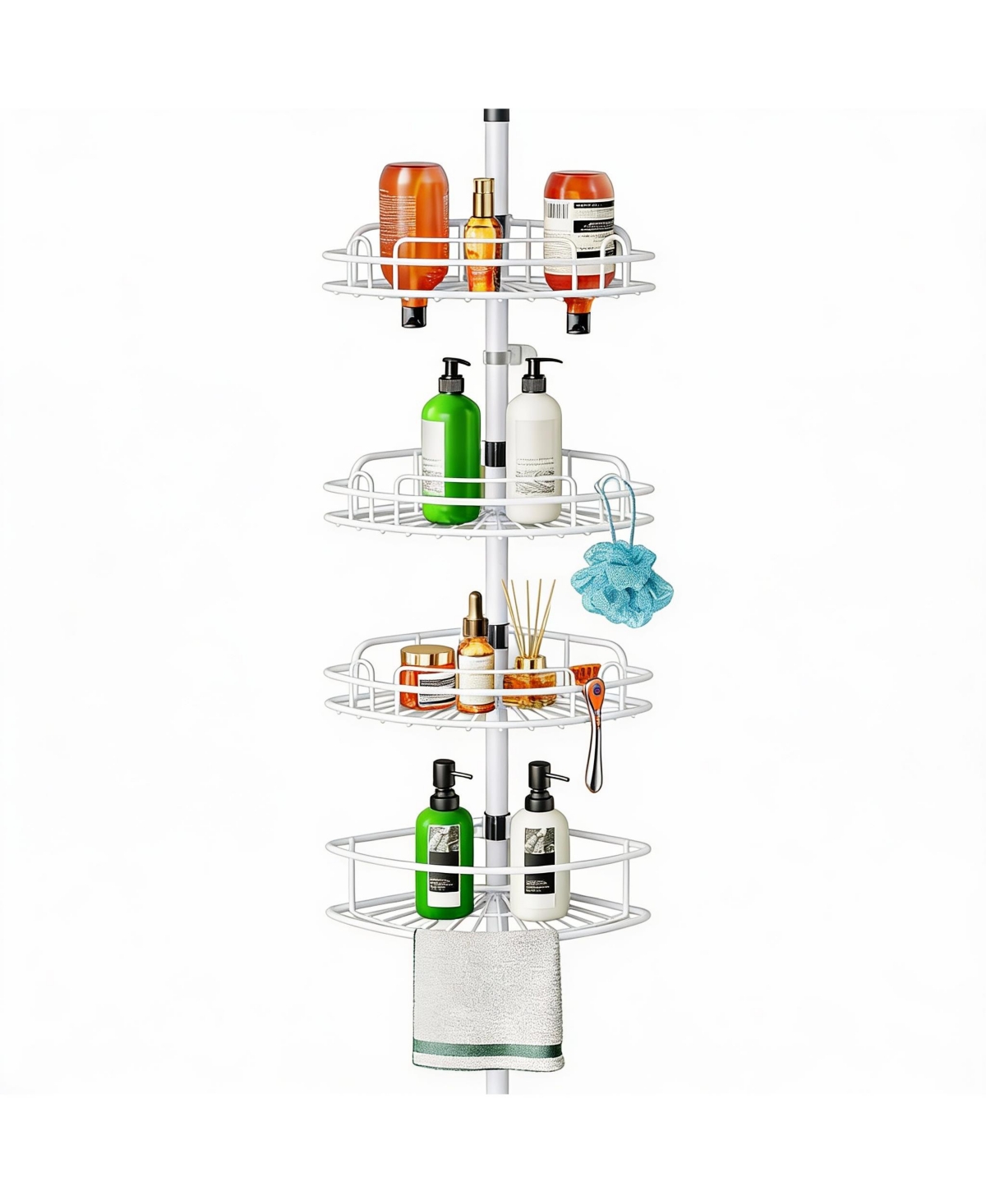 Click here for Yigii 4-Tier Adjustable Shower Caddy - No-Drill  R... prices
