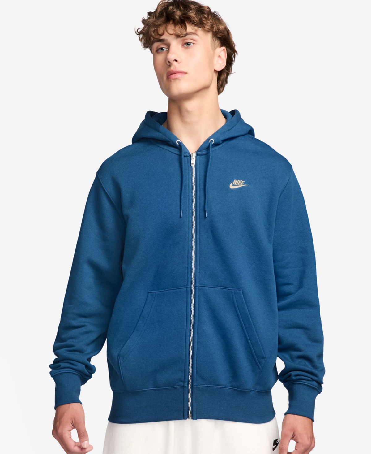 Click here for Nike Mens Full-Zip Fleece Hoodie - Court Blue/Ligh... prices