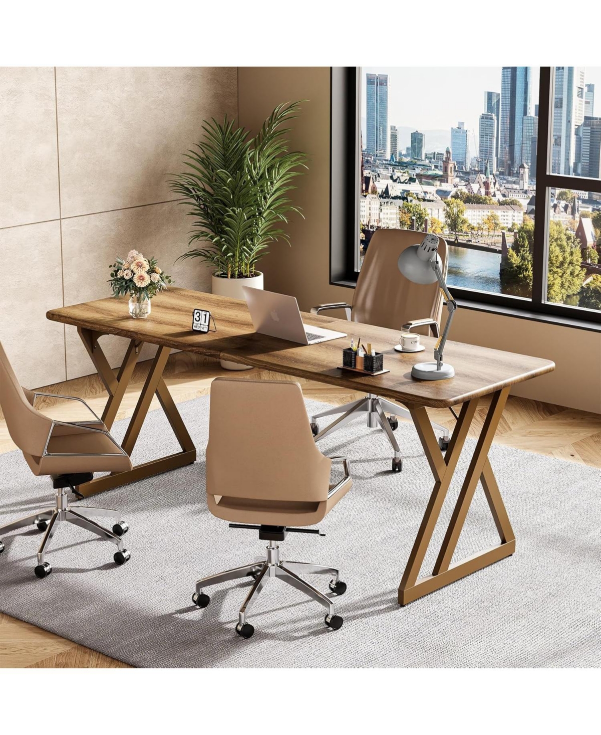 Click here for Tribesigns 78.7" Long 2 Person Desk  Double O... prices