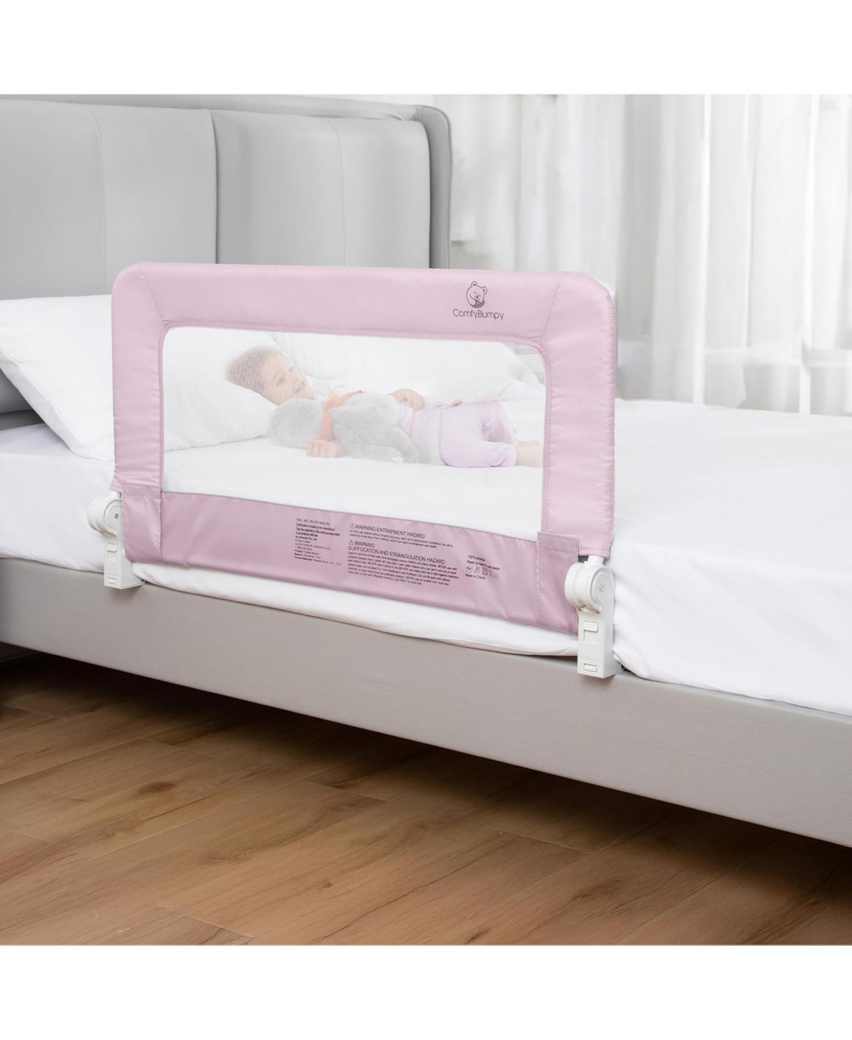 Click here for ComfyBumpy Kids Bed Rail - Pink prices