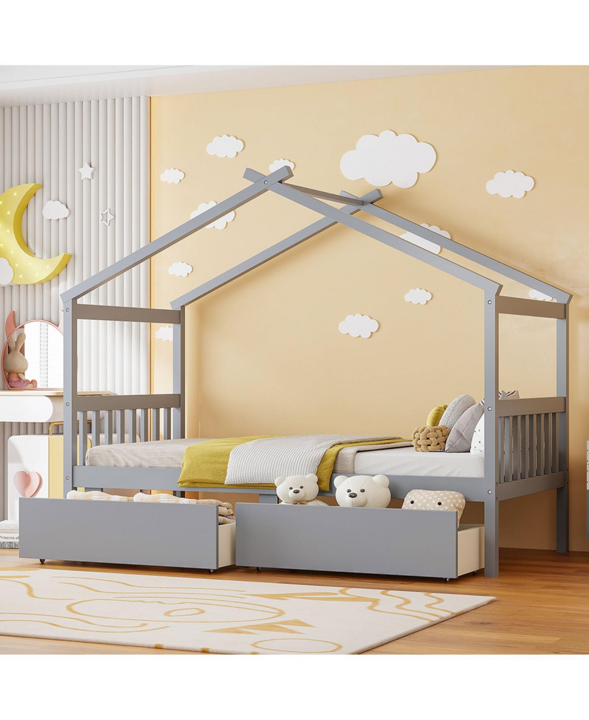 Click here for Streamdale Furniture Twin Size Wooden House Bed wi... prices