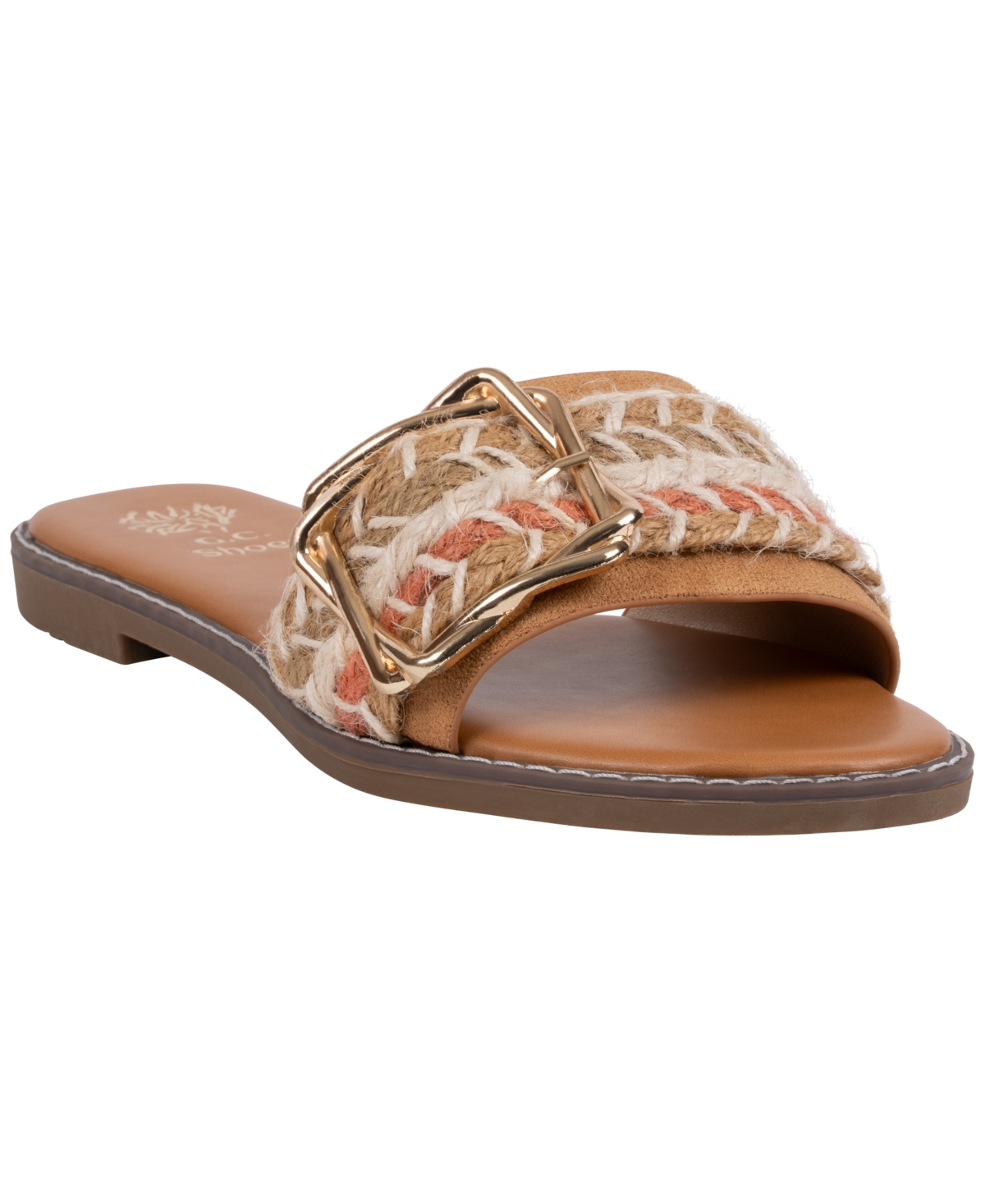 Click here for Gc Shoes Womens Devon Grommet Toe Loop Flat Sandal... prices