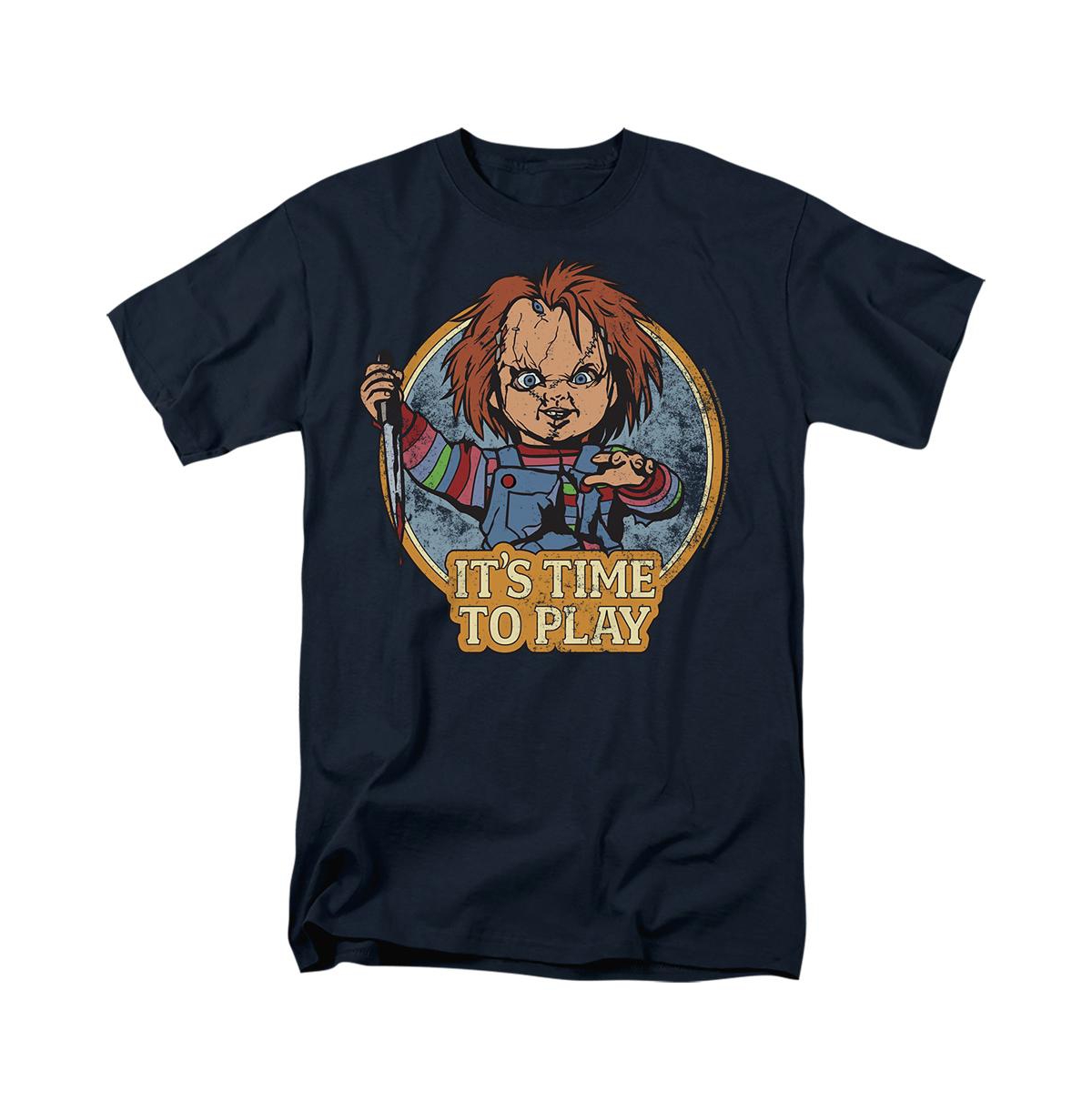 Click here for Chucky Mens Time To Play Vintage T Shirt - Navy prices