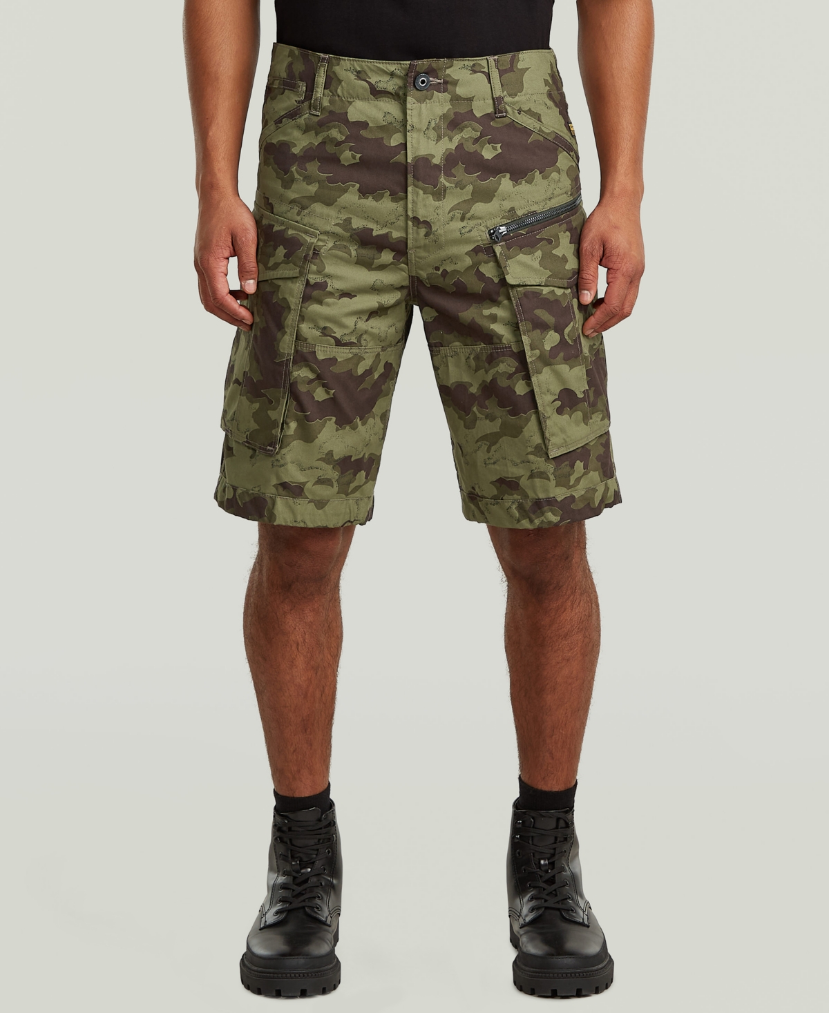 Click here for G-Star Raw Mens Rovic Printed Zip Shorts - Four le... prices