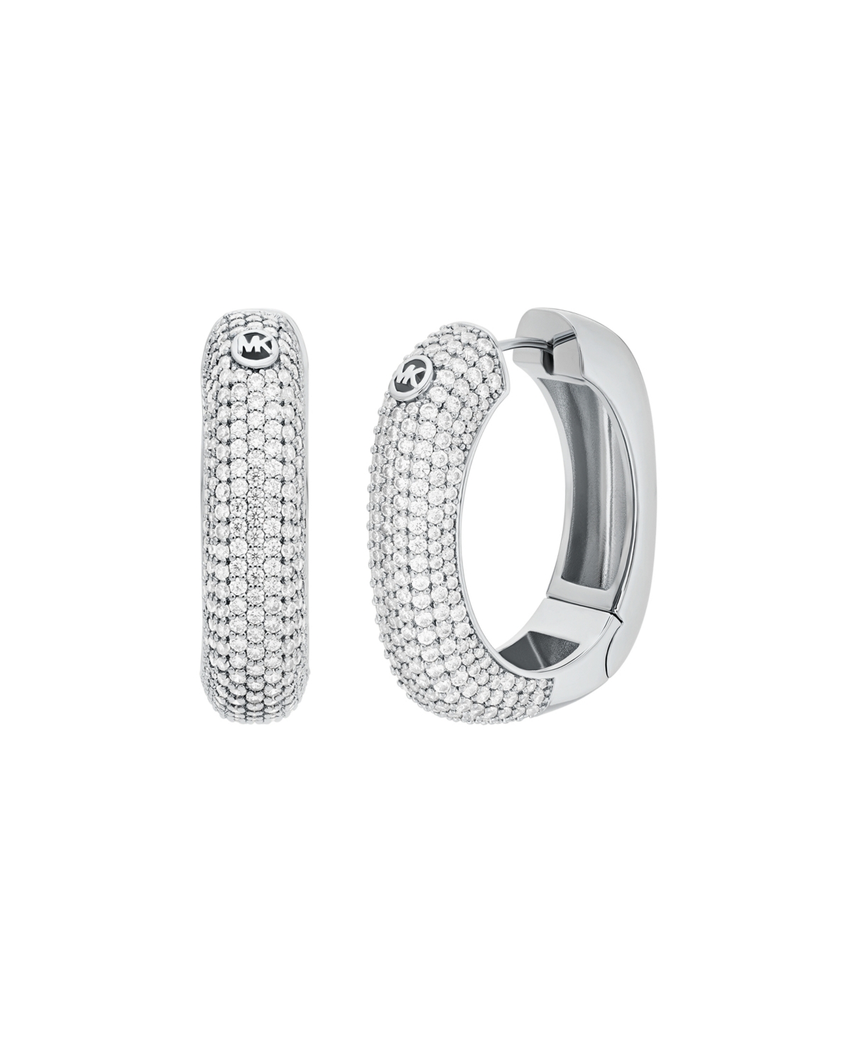 Click here for Metallic Muse Silver-Tone Brass Hoop Earrings - Si... prices