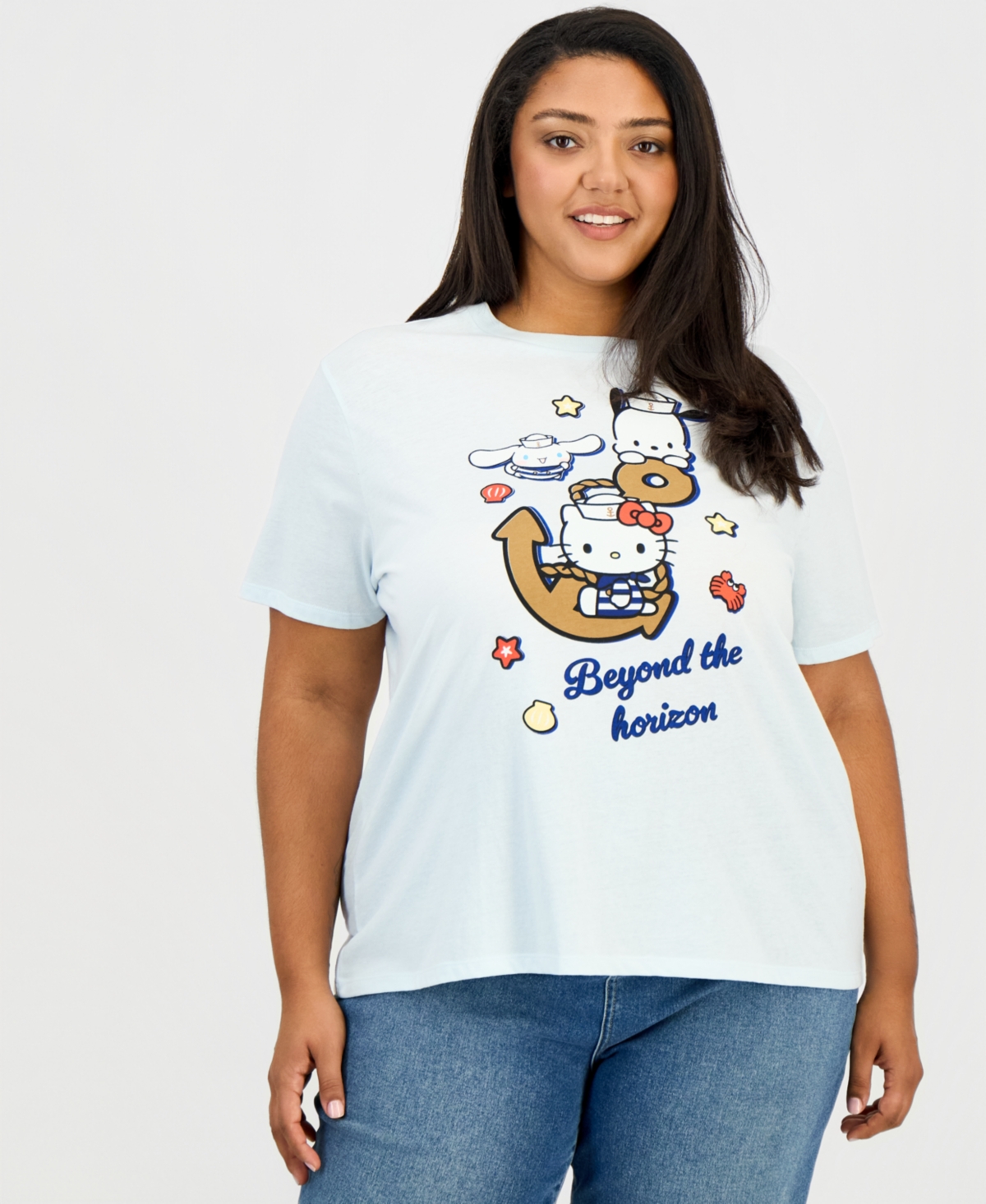 Click here for Love Tribe Trendy Plus Size Hello Kitty Graphic Pr... prices