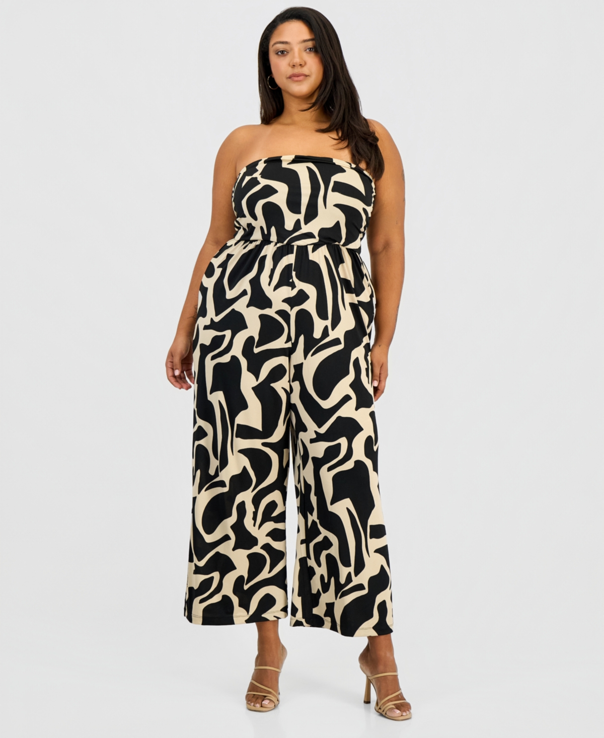 Click here for Derek Heart Trendy Plus Size Strapless Ruched Jump... prices