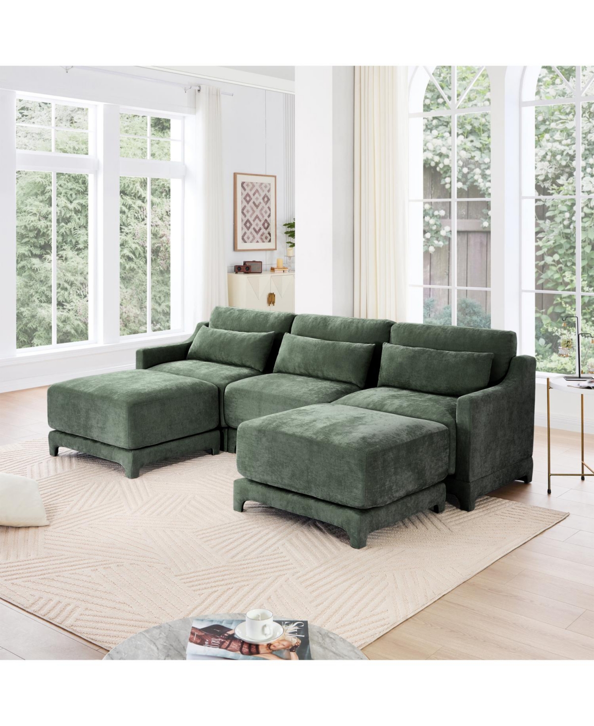 Click here for Streamdale Furniture Chenille 3-Seater Sofa with O... prices