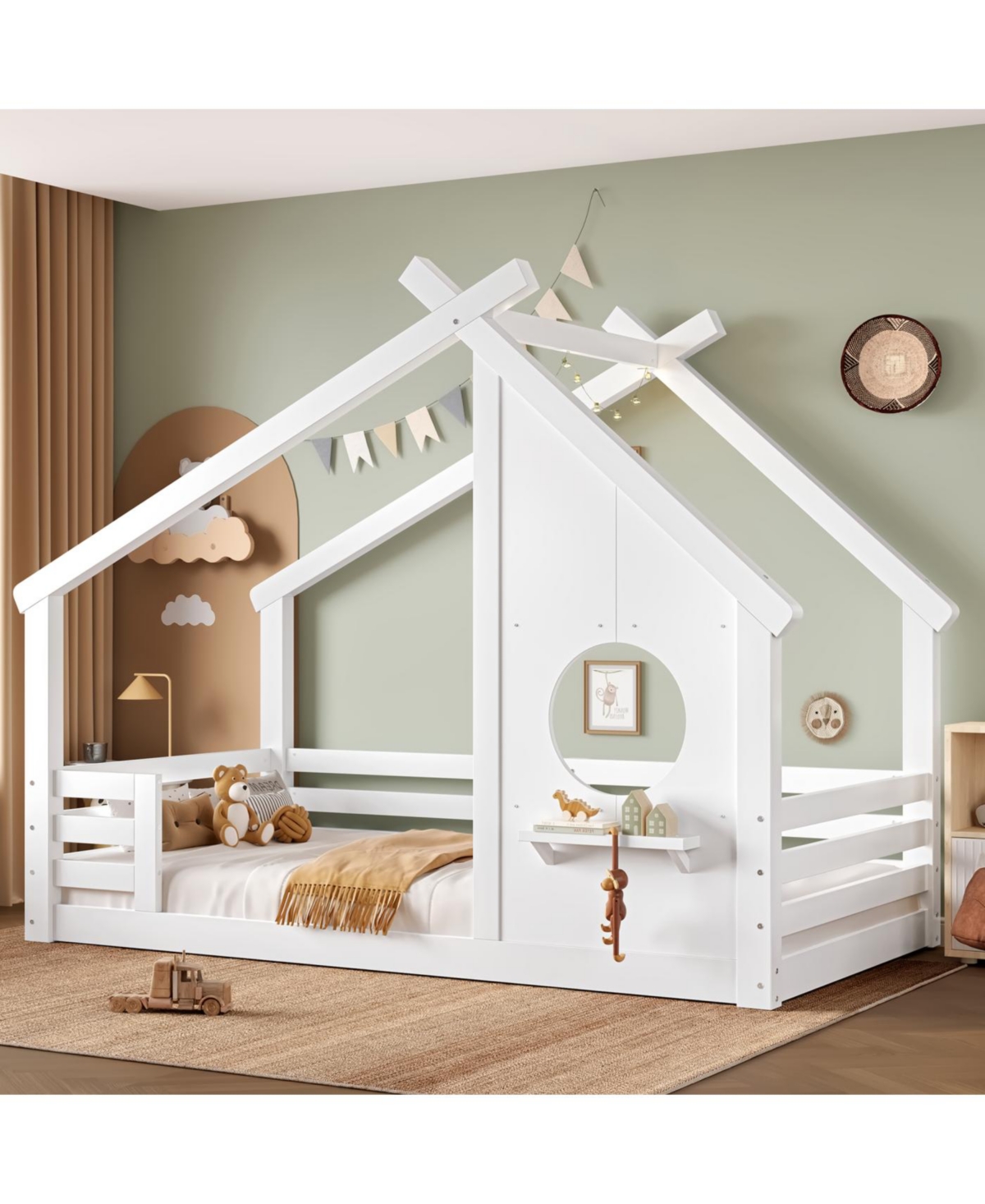 Click here for Streamdale Furniture Twin House Floor Bed with Win... prices