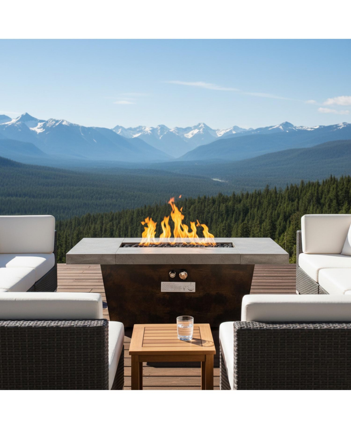 Click here for Streamdale Furniture 42 Gas Fire Pit Table  Rectan... prices