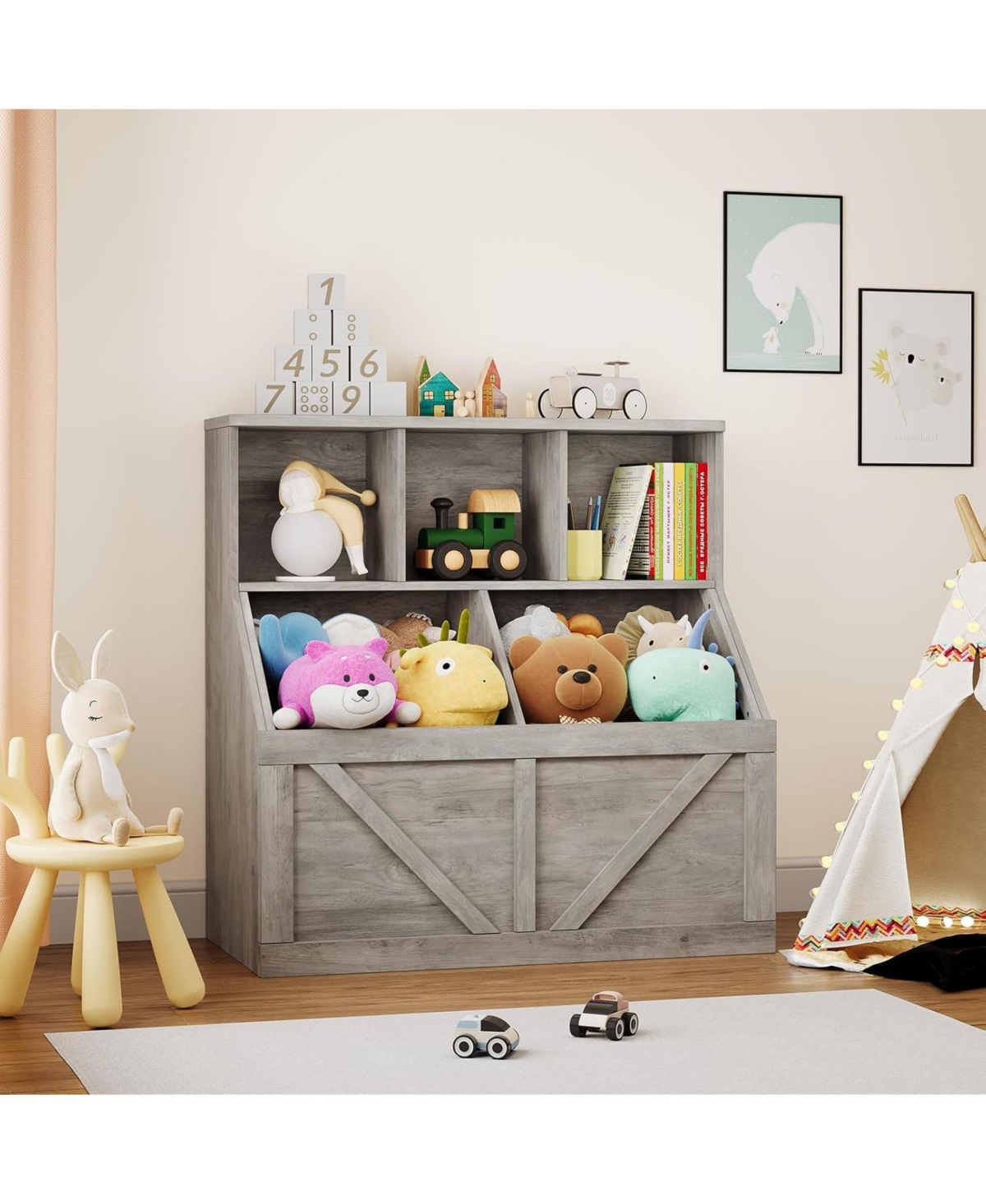 Click here for gaomon Kids Toy Storage Organizer with Bookshelf... prices