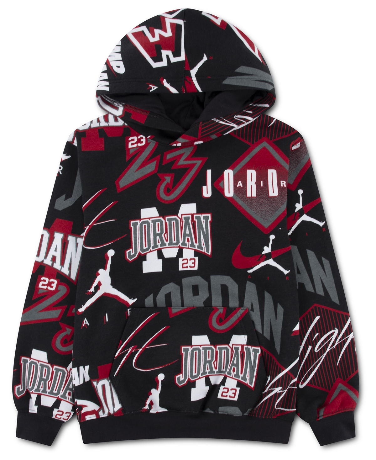 Click here for Jordan Boys 8-20 Dynasty Printed Long-Sleeve Hoodi... prices