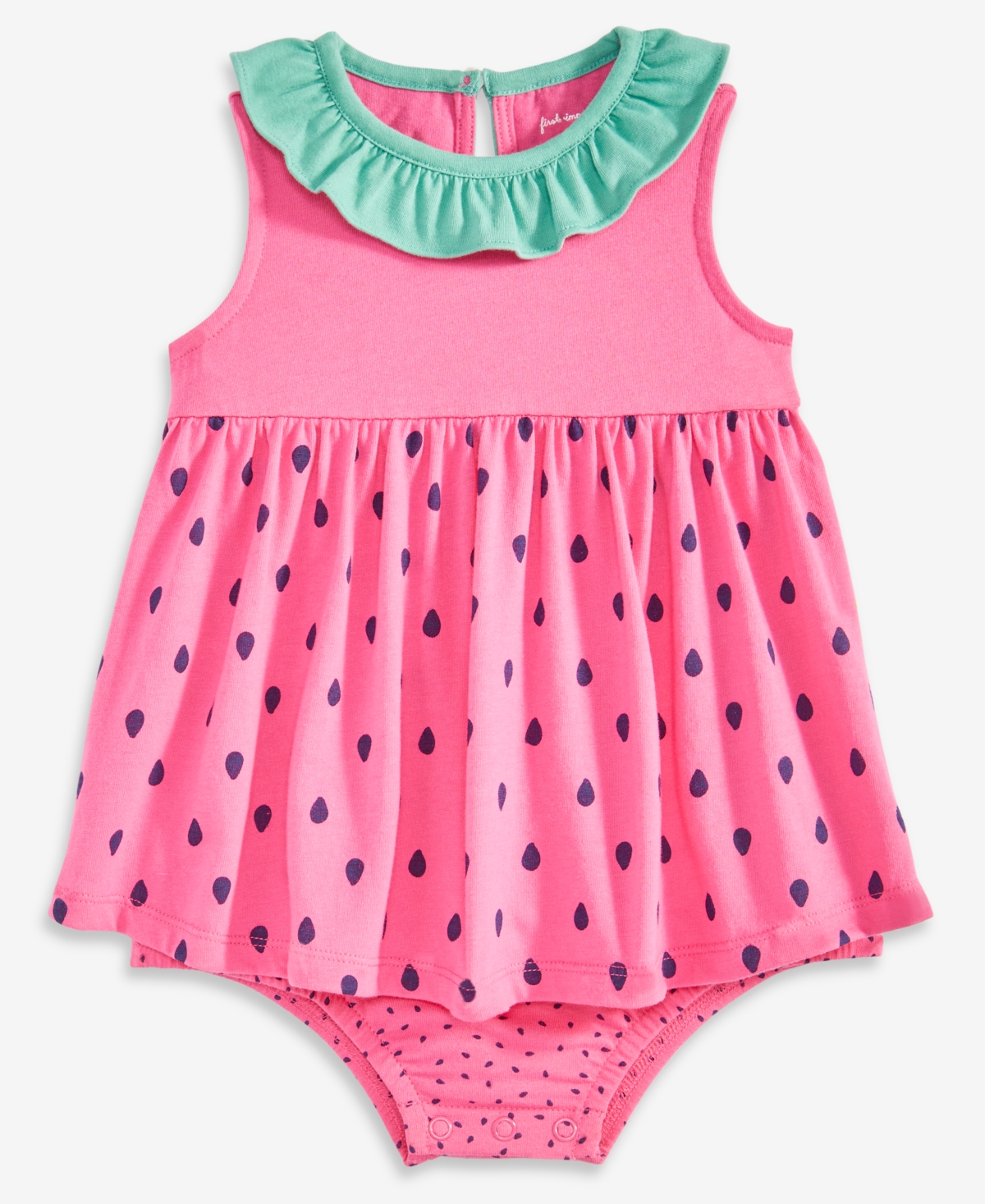 Click here for First Impressions Baby Girls Fruit Skirted Sunsuit... prices