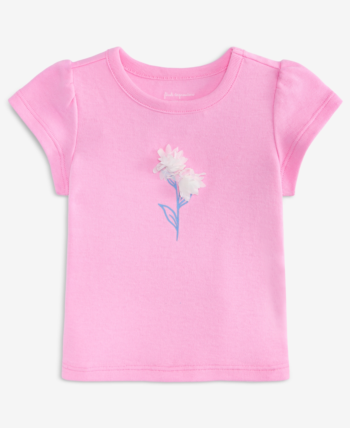 Click here for First Impressions Baby Girls Chiffon-Flower T-Shir... prices