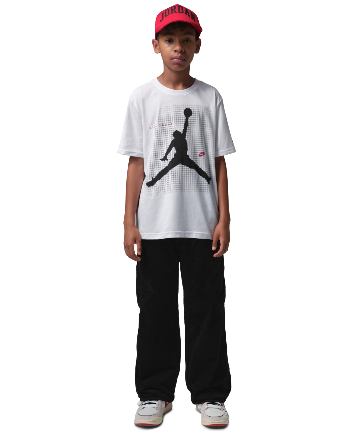Click here for Jordan Boys 8-20 Jumpman Grid Blur Crewneck T-Shir... prices