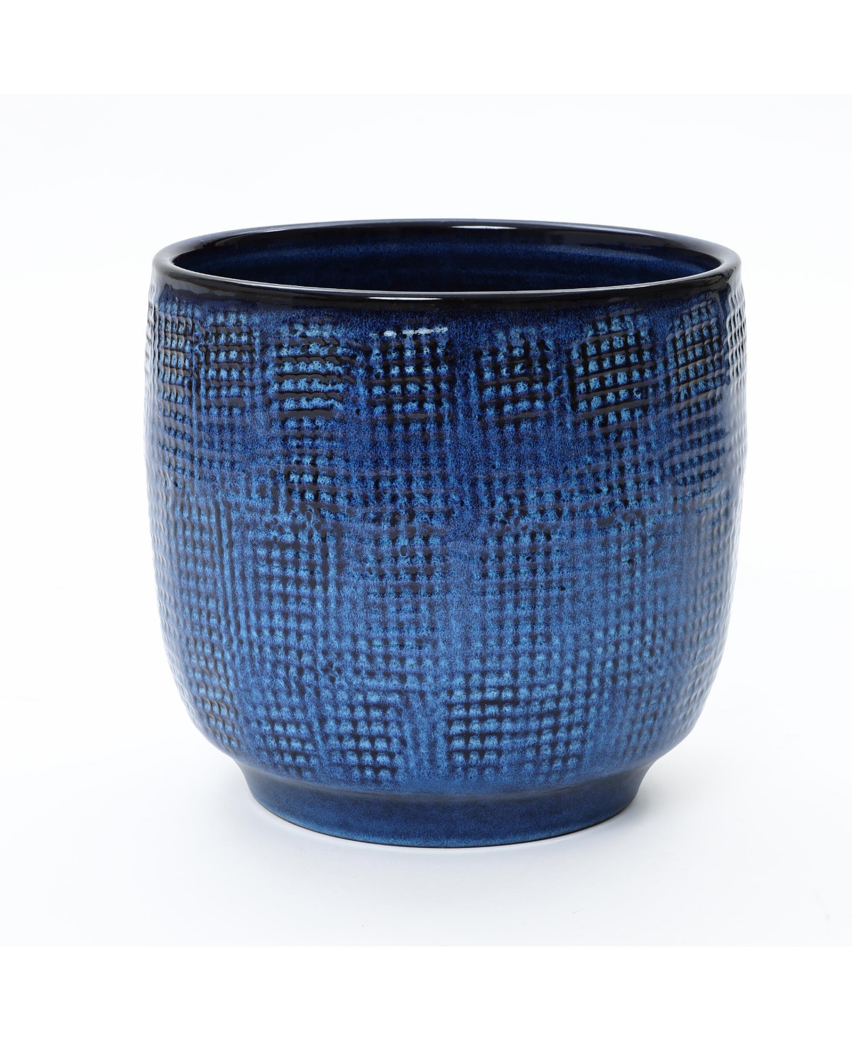 Click here for LuxenHome 12-Inch Round Ceramic Planter  Deep Blue... prices