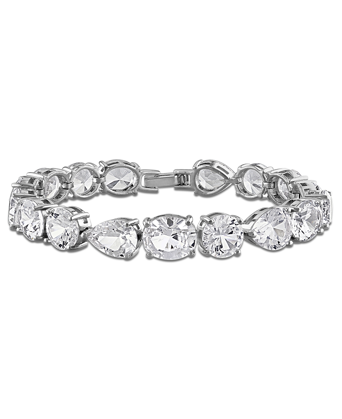 Click here for Macys White Sapphire (45 ct. t.w.) Bracelet in Ste... prices