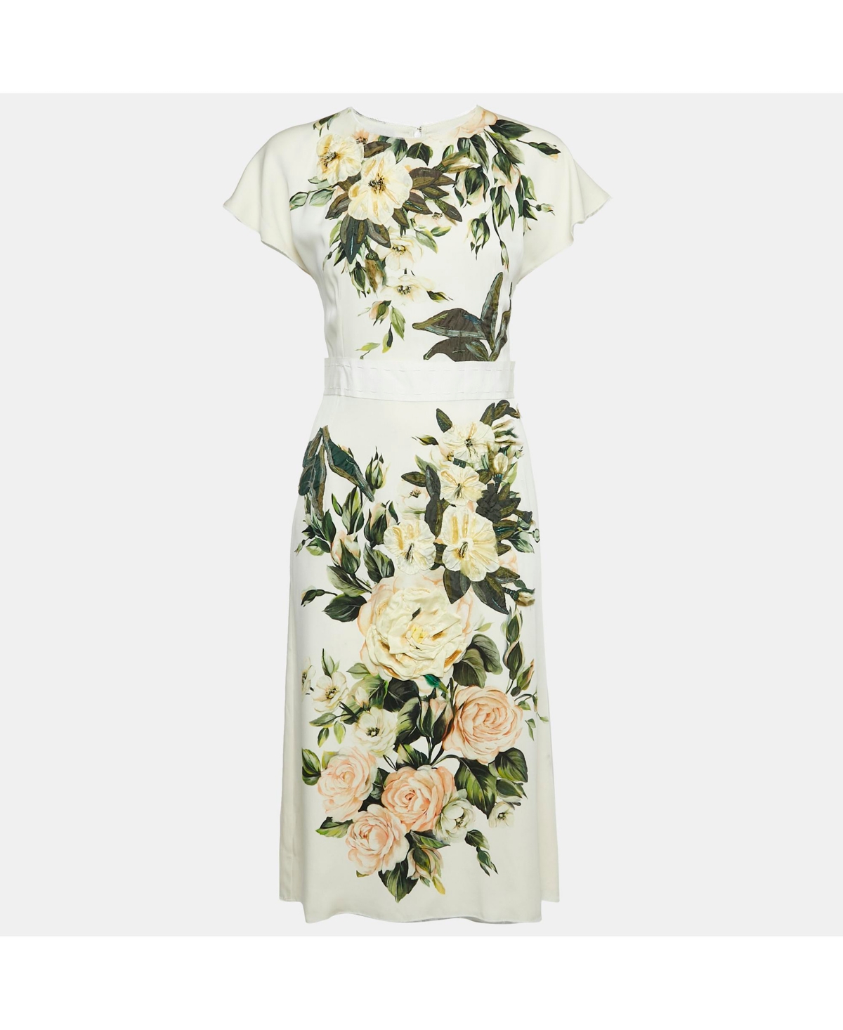 Click here for Pre-Owned Dolce & Gabbana Womens Cream Floral Prin... prices