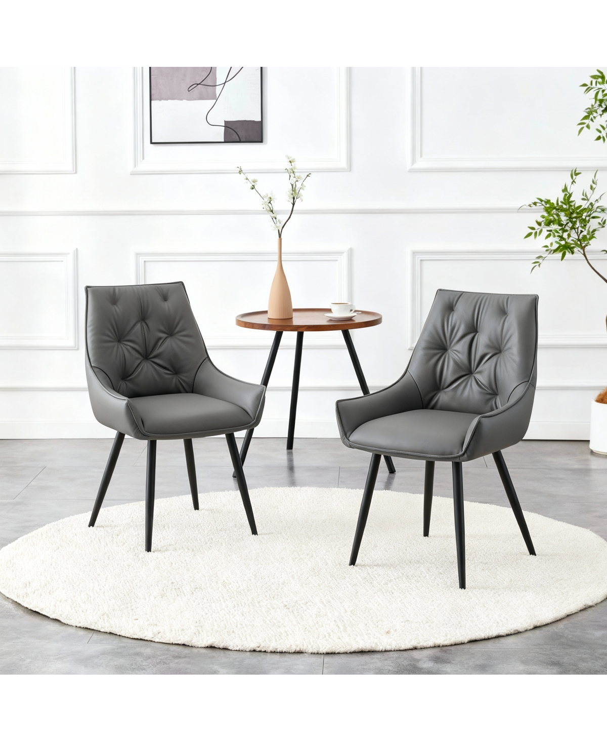 Click here for Streamdale Furniture Dining Chairs Set of 2  Faux... prices