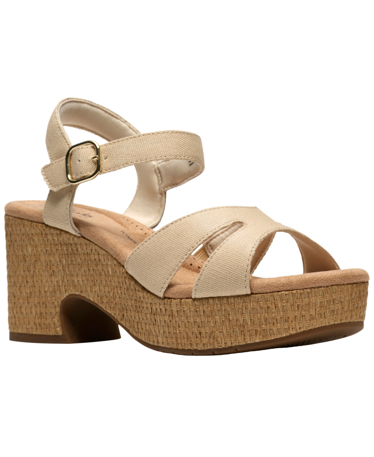 Click here for Clarks Womens Nerisa Twist Round Toe Wedge Sandals... prices