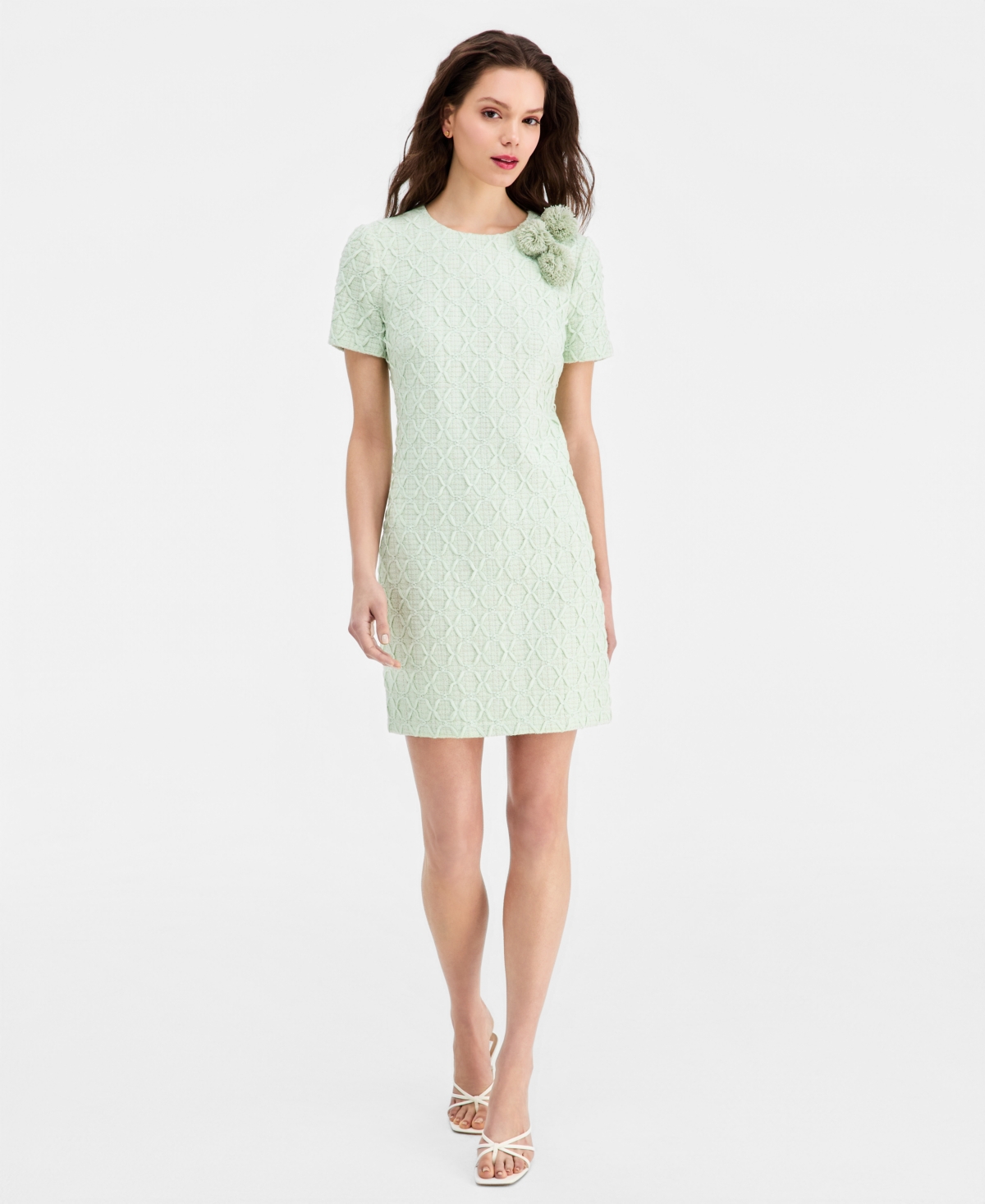 Click here for Eliza J Womens Pom Pom Textured Dress - MNT prices