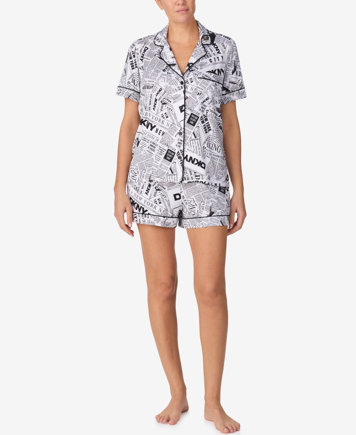 Click here for Dkny Womens Short-Sleeve Notch Collar Top & Boxers... prices